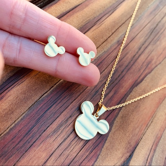 Disney | Jewelry | Mickey Mouse Stainless Steel Gift Set | Poshmark